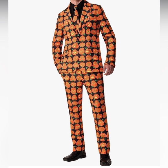 Suits & Blazers | Mens Pumpkin Suit And Tie Costume Blazer | Poshmark